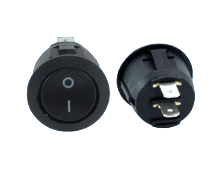 Black Circular On/Off Rocker Switch – Northern Caravans